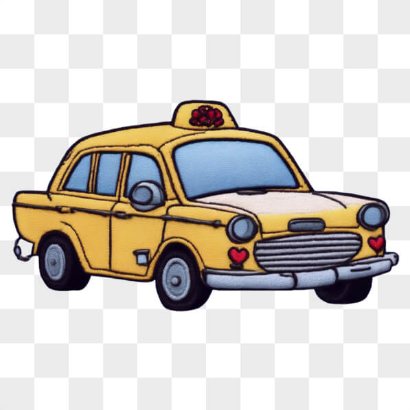 Download Cartoon Yellow Taxi Cab Cartoons Online - Creative Fabrica