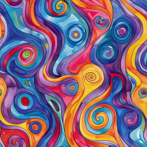 Download Colorful Abstract Swirls and Spirals Patterns Online ...