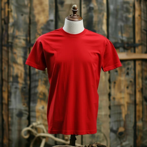 Télécharger T-shirt rouge exposé sur un mannequin Mockups En Ligne ...