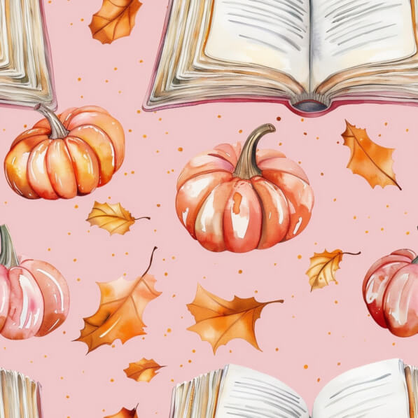 Download Autumn Patterns with Books and Pumpkins Patterns Online ...