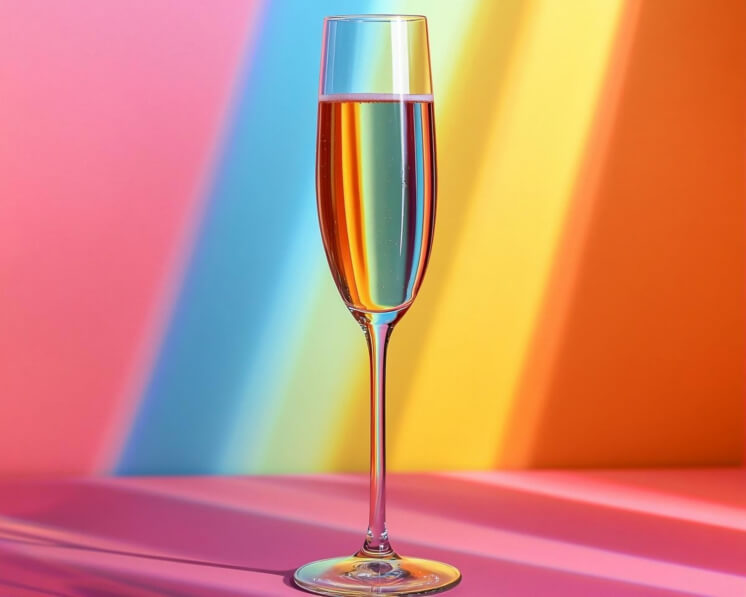 Download Champagne Flute Against a Colorful Background Backgrounds ...