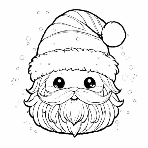 Descarga Linda ilustración de Santa Claus para colorear Páginas para ...