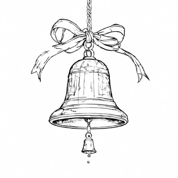 Download Illustration of a Decorative Bell Coloring pages Online ...