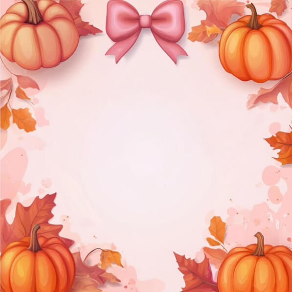 Download Autumn-themed Border with Pumpkins and Leaves Backgrounds ...