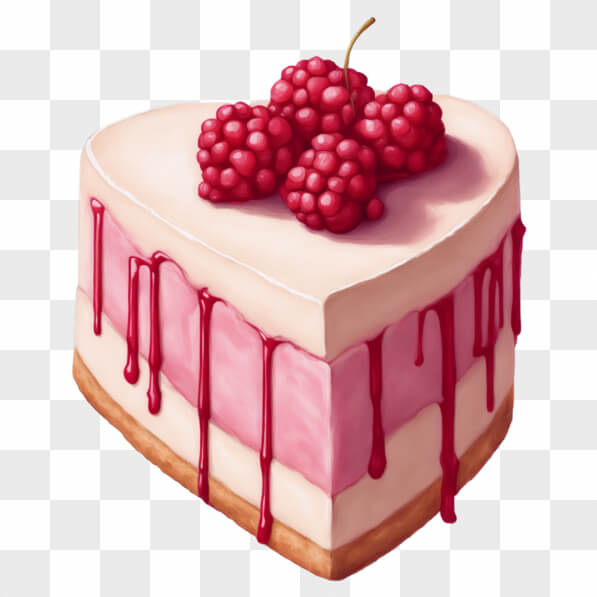 Download Heart-shaped Cake with Raspberries Cartoons Online - Creative ...