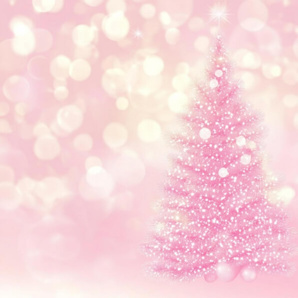 Download Pink Christmas Tree with Bokeh Background Backgrounds Online ...