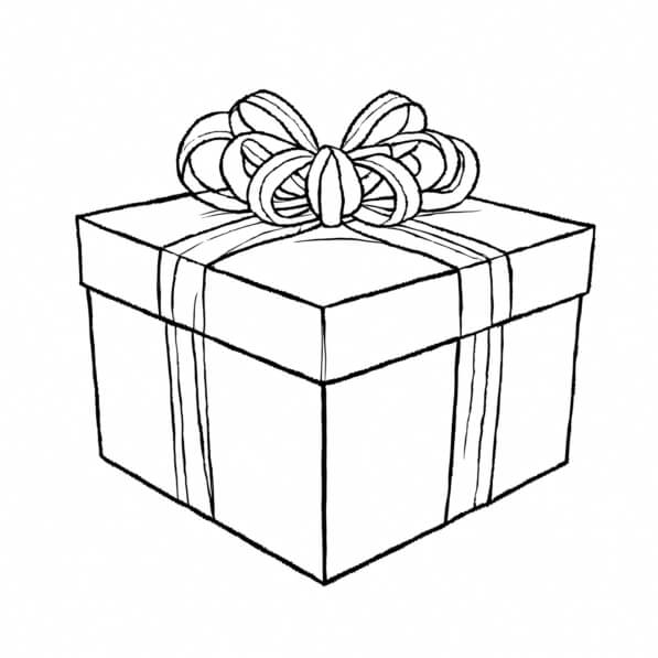 Download Festive Gift Box Coloring pages Online - Creative Fabrica