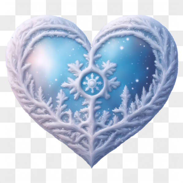 Descarga Diseño de Corazón Escarchado con Fondo Celestial Cartoons En ...