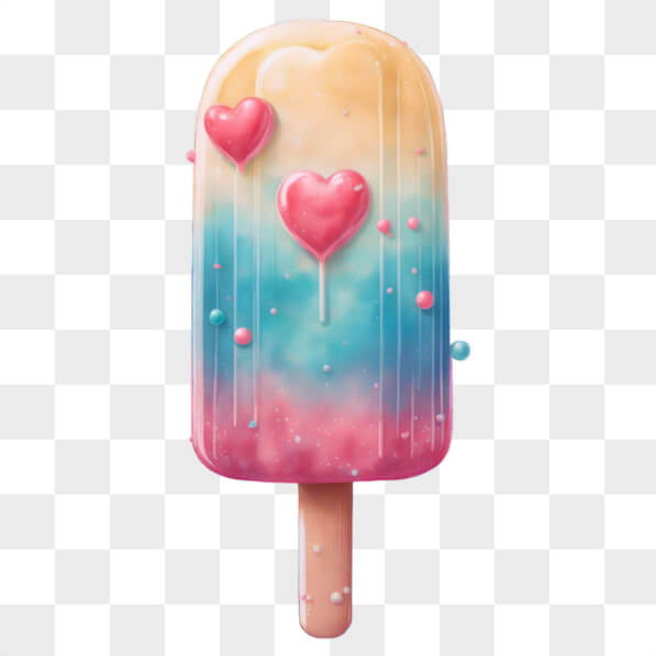 Download Colorful Heart-Shaped Popsicle Cartoons Online - Creative Fabrica