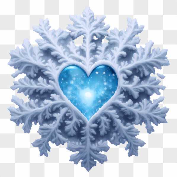 Download Heart-Shaped Snowflake Design Cartoons Online - Creative Fabrica
