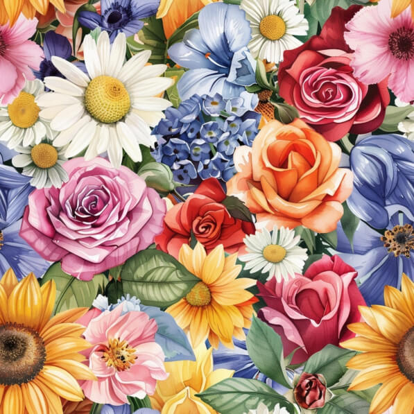 Download Vibrant Floral Arrangement Patterns Online - Creative Fabrica