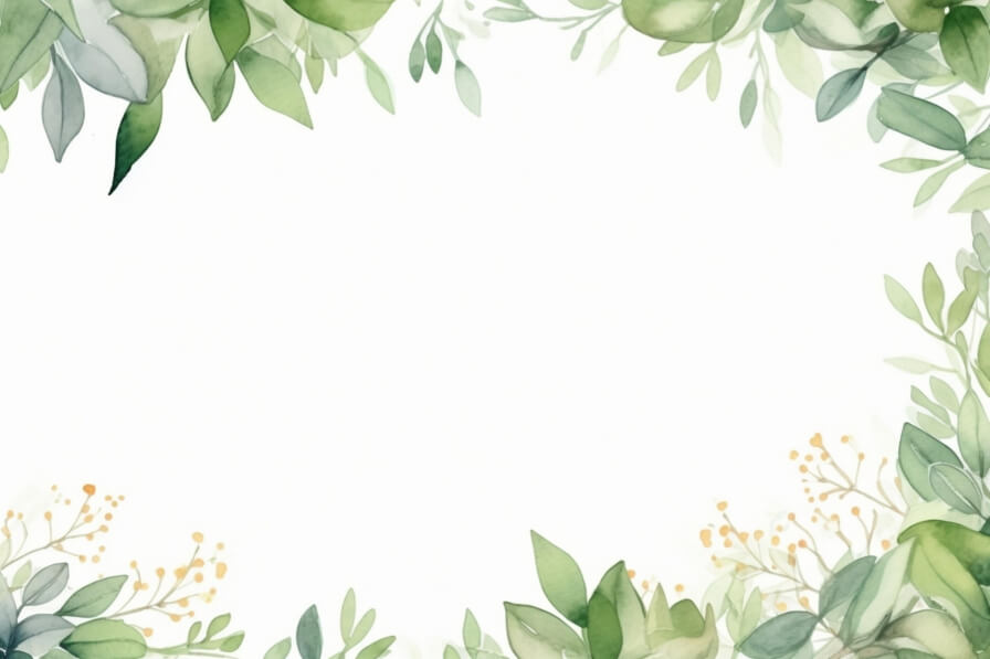 Download Watercolor Green Leaves Border Backgrounds Online - Creative ...