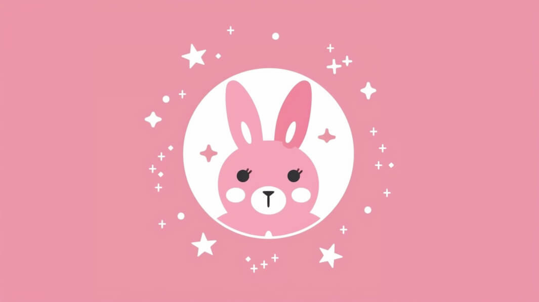 Descarga Ilustración de conejo rosa lindo Fondos En Línea - Creative ...