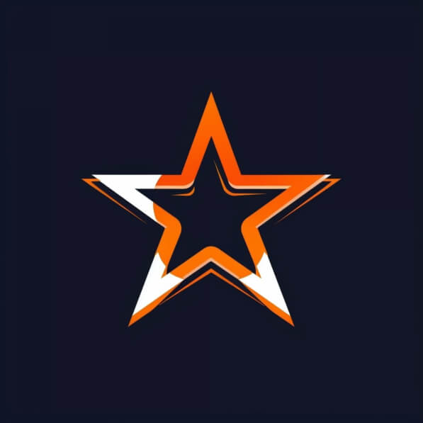 Download Stylized Star Design in Orange and White Backgrounds Online ...