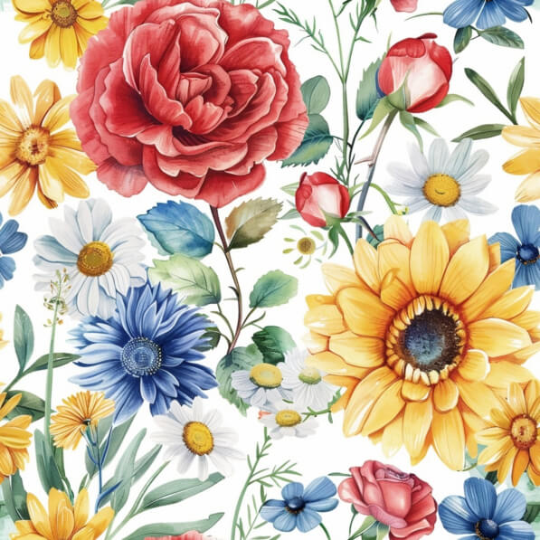 Download Colorful Floral Arrangement Patterns Online - Creative Fabrica