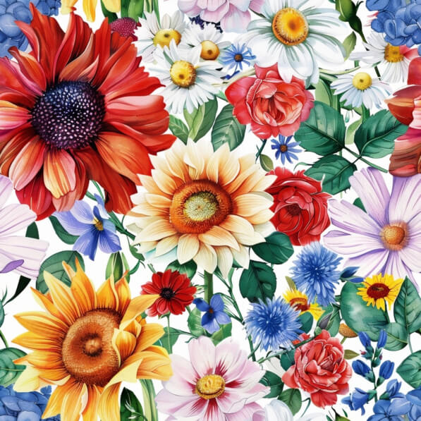 Download Vibrant Floral Arrangement Patterns Online - Creative Fabrica