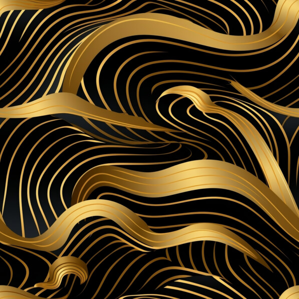 Download Abstract Flowing Gold Lines on Black Background Patterns ...