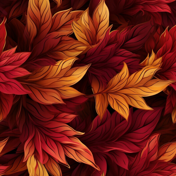 Download Autumn Leaves in Vibrant Colors Patterns Online - Creative Fabrica