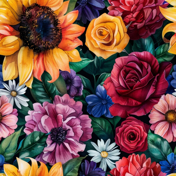 Download Vibrant Floral Arrangement Patterns Online - Creative Fabrica