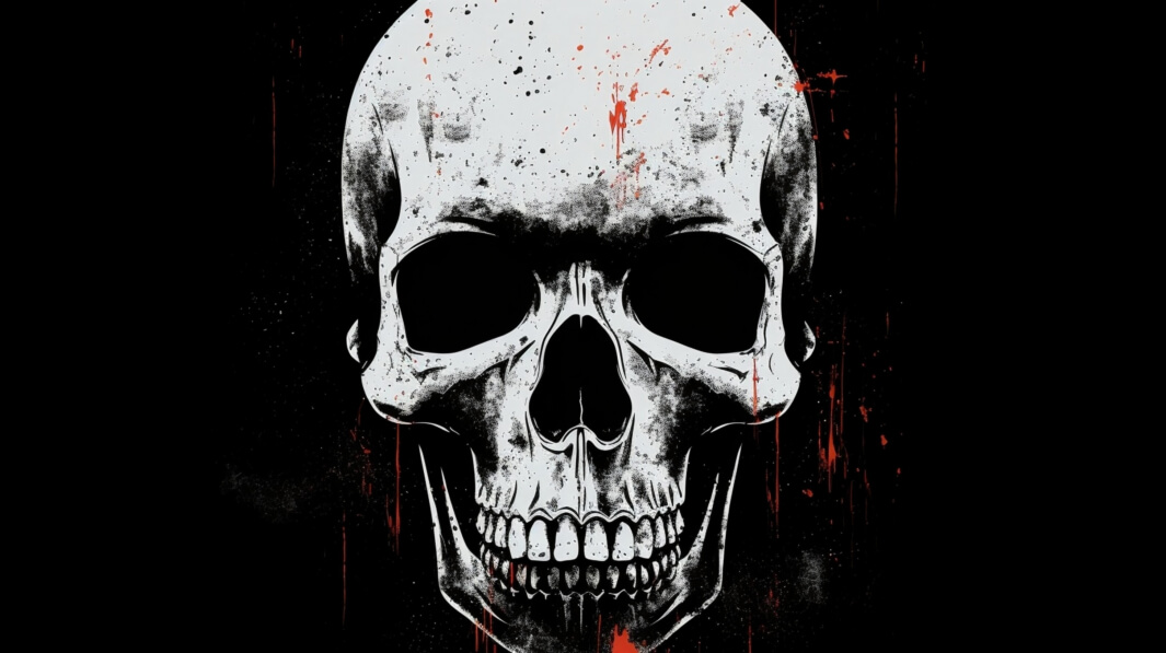 Download Illustration of a Skull with Dramatic Effects Backgrounds ...
