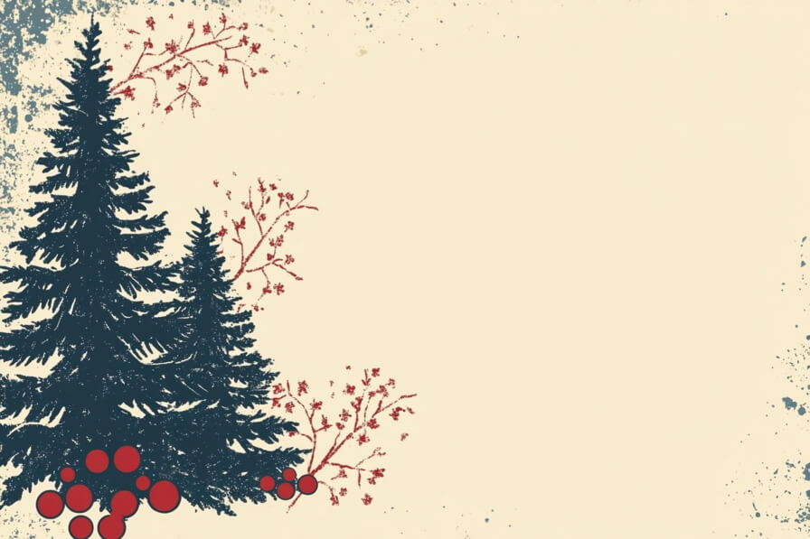 Download Stylized Winter Scene with Evergreen Trees Backgrounds Online ...