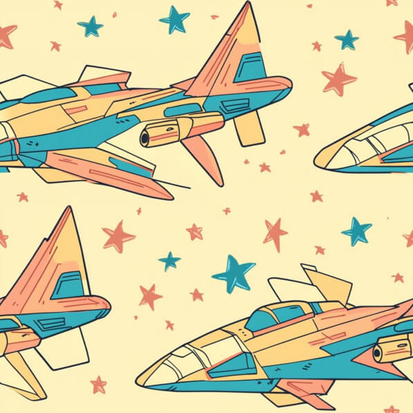 Download Colorful Fighter Jets with Stars Background Patterns Online ...