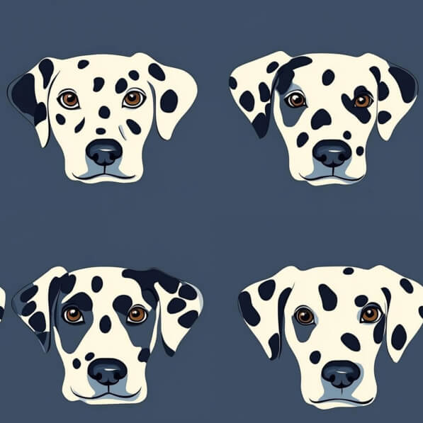 Download Pattern of Dalmatian Dog Faces Patterns Online - Creative Fabrica