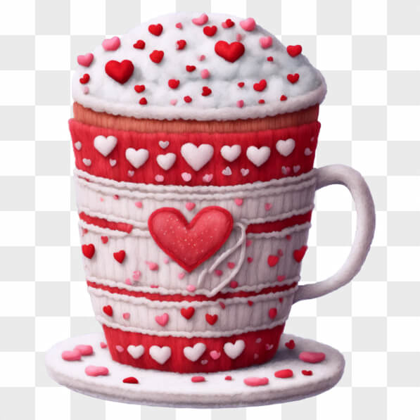 Download Heart-Adorned Hot Chocolate Mug Cartoons Online - Creative Fabrica