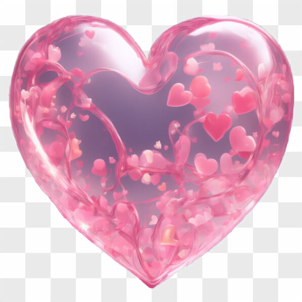 Download Translucent Heart Filled with Pink Hearts Cartoons Online ...