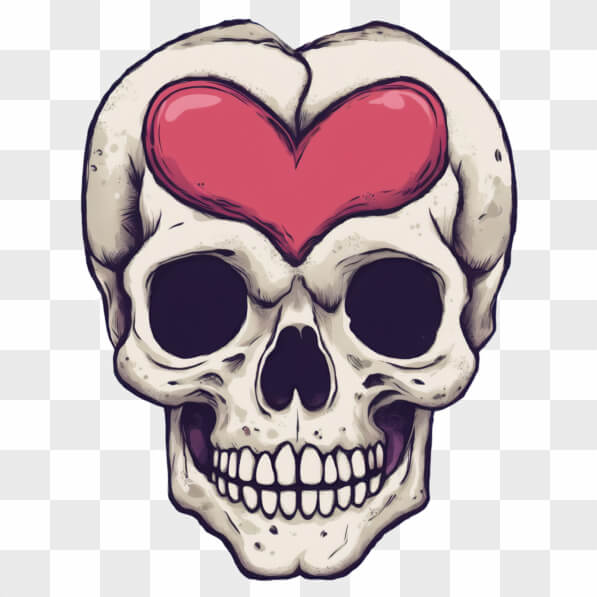 Descarga Calavera estilizada con corazón Cartoons En Línea - Creative ...