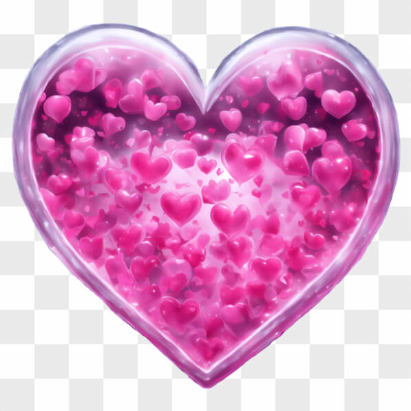 Download Translucent Heart Filled with Pink Hearts Cartoons Online ...