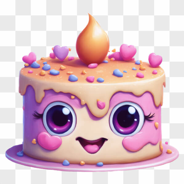 Download Cheerful Cartoon Cake with Decorative Elements Cartoons Online ...