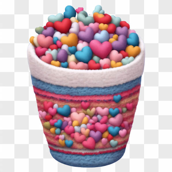 Download Colorful Heart-Shaped Sprinkles in Container Cartoons Online ...