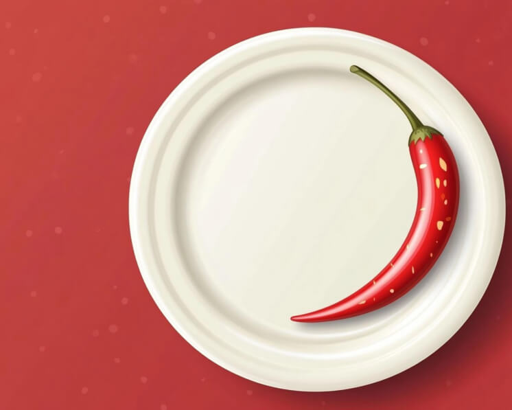Download Minimalist Plate with Red Chili Pepper Backgrounds Online ...