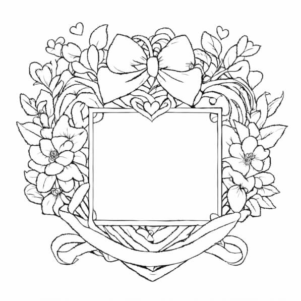Download Intricate Floral Frame Coloring Page Coloring pages Online ...