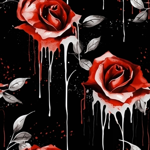 Descarga Rosas Rojas con Pintura Goteando sobre Fondo Negro Patrones En ...