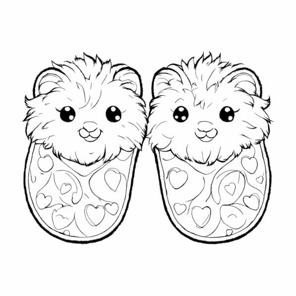 Descarga Ilustración de pantuflas de animales adorables Páginas para ...