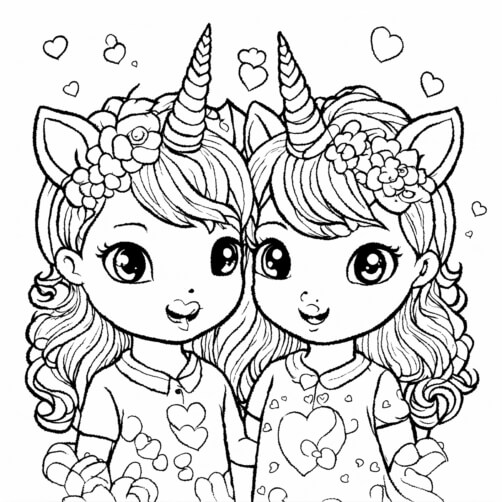 Download Cute Unicorn Coloring Page Coloring pages Online - Creative ...