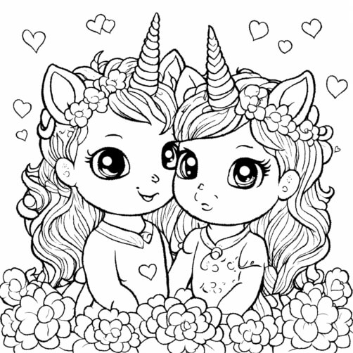 Download Cute Unicorn Coloring Page Coloring pages Online - Creative ...