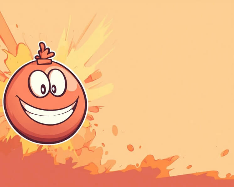 Download Cartoon Orange Bomb Character Backgrounds Online - Creative ...