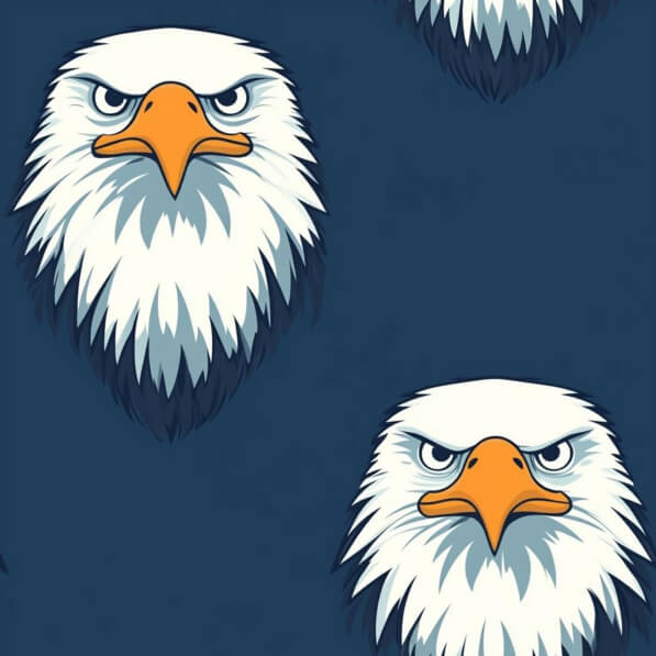 Download Stylized Eagle Heads Pattern Patterns Online - Creative Fabrica