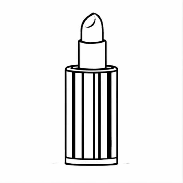 Download Stylized Lipstick Tube Coloring pages Online - Creative Fabrica