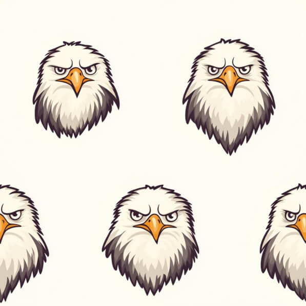 Download Stylized Eagle Heads Pattern Patterns Online - Creative Fabrica