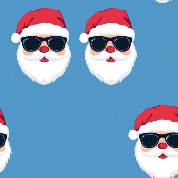 Descarga Patrón Juguetón de Caras de Santa Claus Patrones En Línea ...