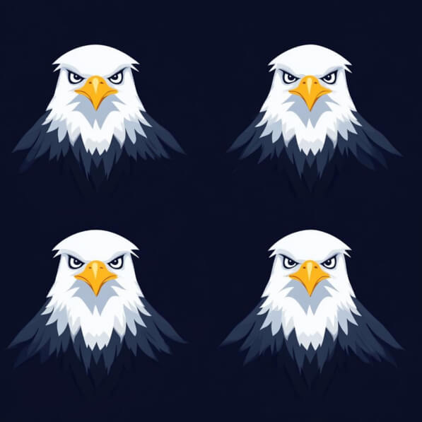 Download Stylized Eagle Heads in Grid Pattern Patterns Online ...
