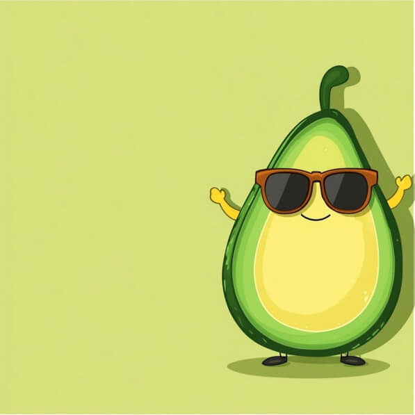 Download Cheerful Animated Avocado Character Backgrounds Online ...