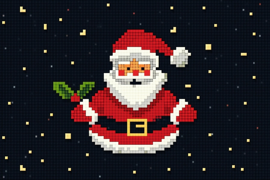 Download Pixel Art Santa Claus Backgrounds Online - Creative Fabrica