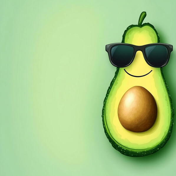 Download Funny Avocado Illustration with Sunglasses Backgrounds Online ...