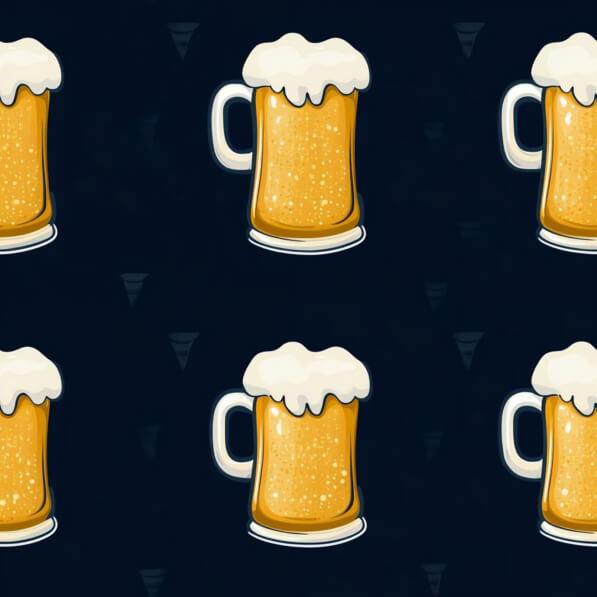 Download Repeating Pattern of Beer Mugs Patterns Online - Creative Fabrica