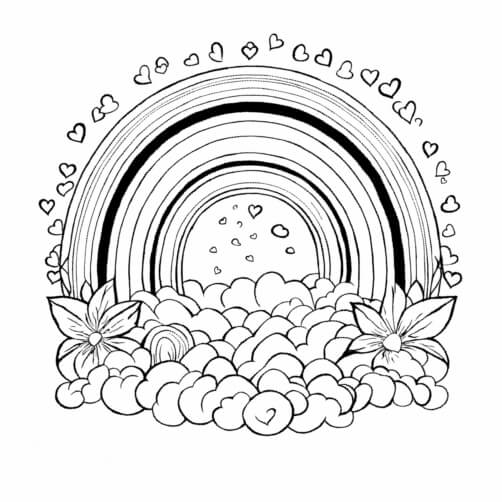 Download Cinderella Castle Coloring Page with Rainbow and Disney ...